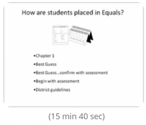 Equals Assessment Videos - Numeracy for All